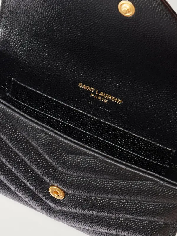Saint Laurent Cassandre Metalassé Leather Wallet
