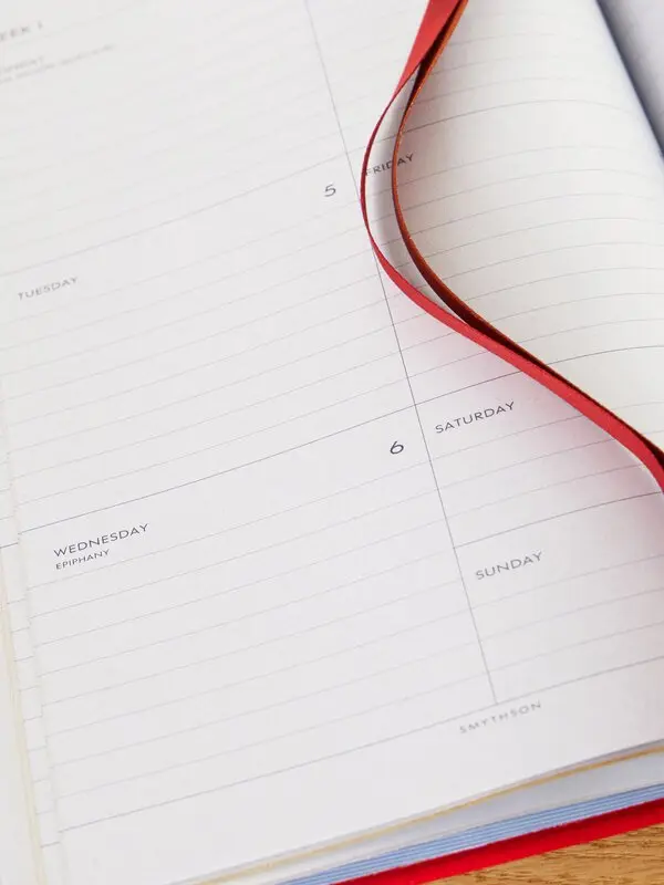 Smythson Mara 2027 Croc-embossed Leather Diary