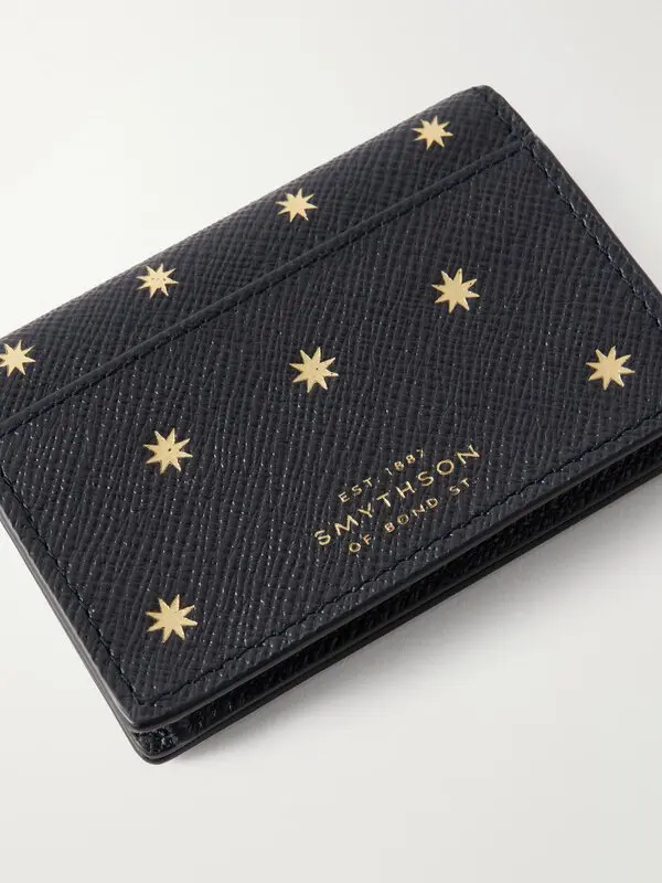 Smythson Panama Printed Leather Wallet