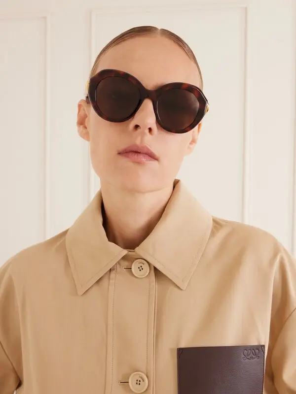 Loewe Coil Cat-eye Acetate Sunglasses