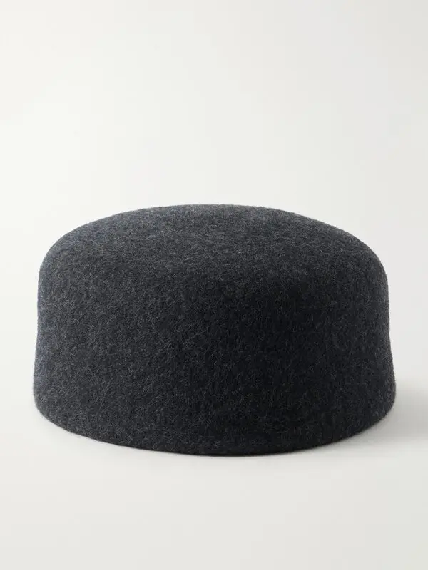 GIGI BURRIS MILLINERY Lauren Wool-felt Flat Cap