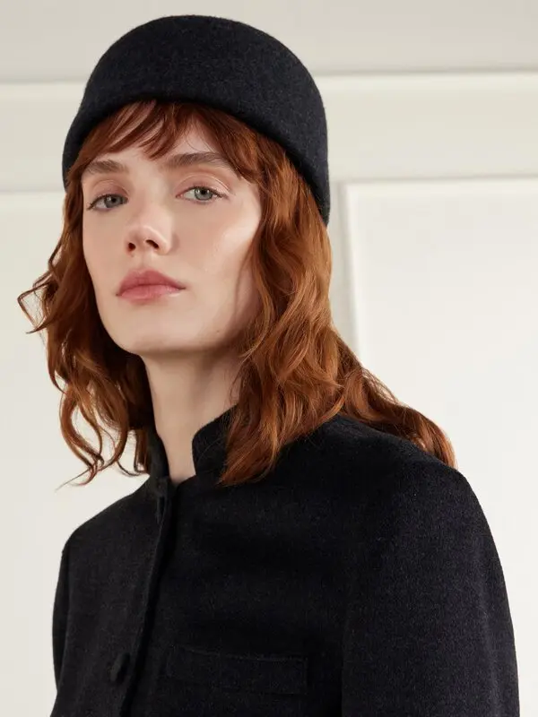 GIGI BURRIS MILLINERY Lauren Wool-felt Flat Cap