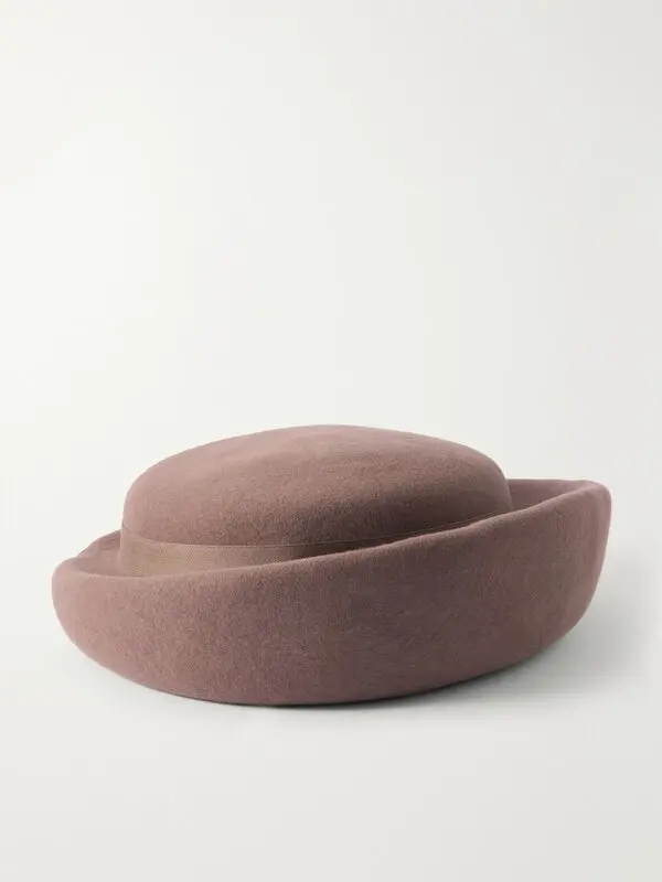 GIGI BURRIS MILLINERY Laura Wool And Cotton-blend Felt Pillbox Hat