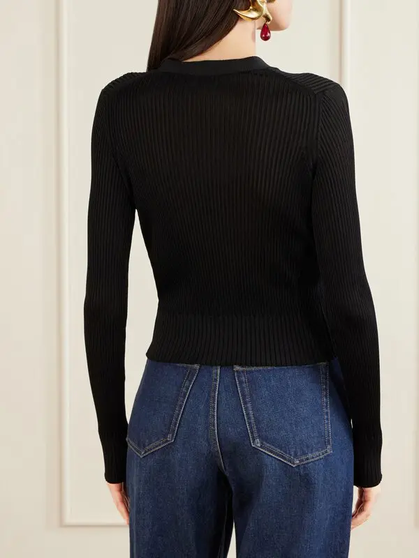 Saint Laurent Ribbed Cardigan