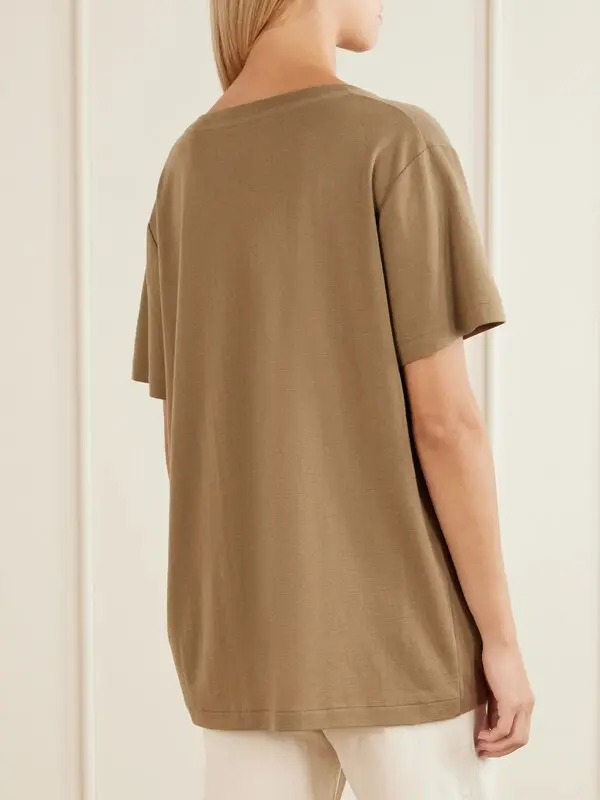 THE ROW Dera Cotton And Cashmere-blend Jersey T-shirt