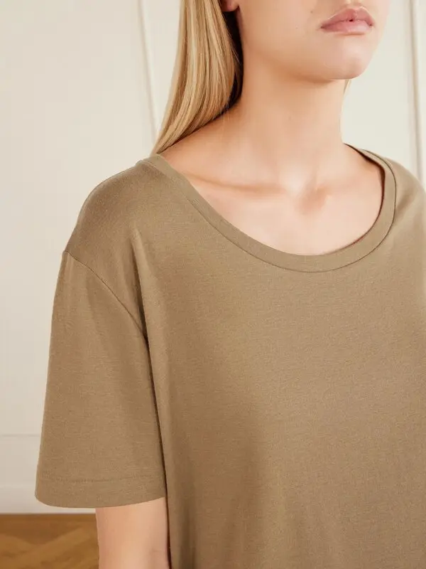 THE ROW Dera Cotton And Cashmere-blend Jersey T-shirt