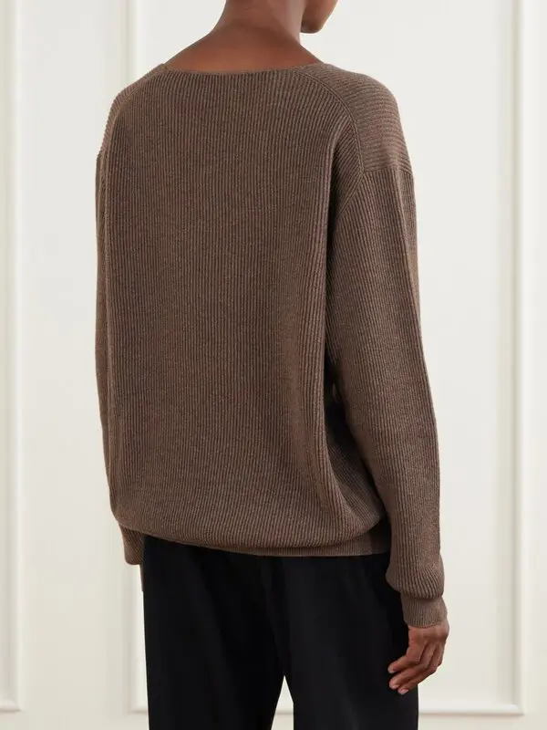THE ROW Phef Cotton And Cashmere-blend Sweater