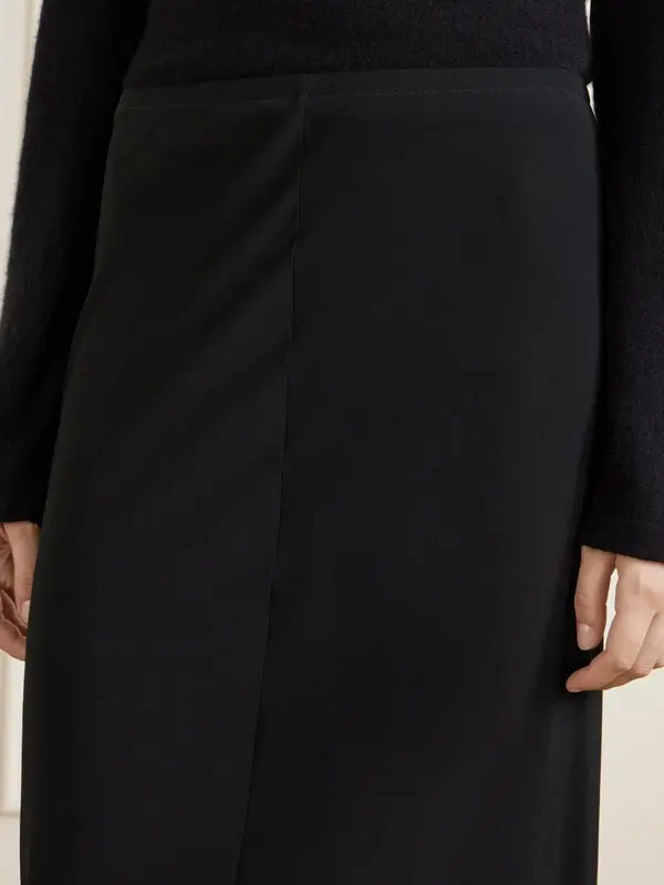 THE ROW Bakura Silk Crepe De Chine Midi Skirt