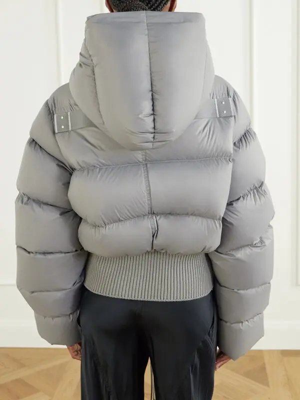 Rick Owens Cinched Hooded Cropped Shell Jacket