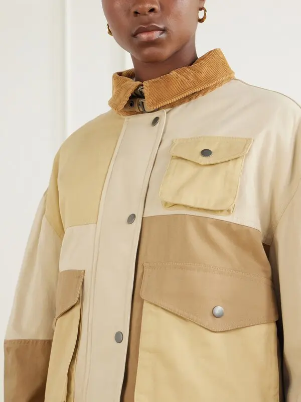 MARANT ETOILE Risla Corduroy-trimmed Cotton Jacket