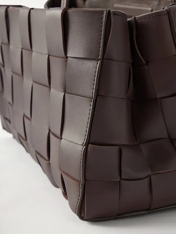 ST. AGNI Woven Leather Shoulder Bag