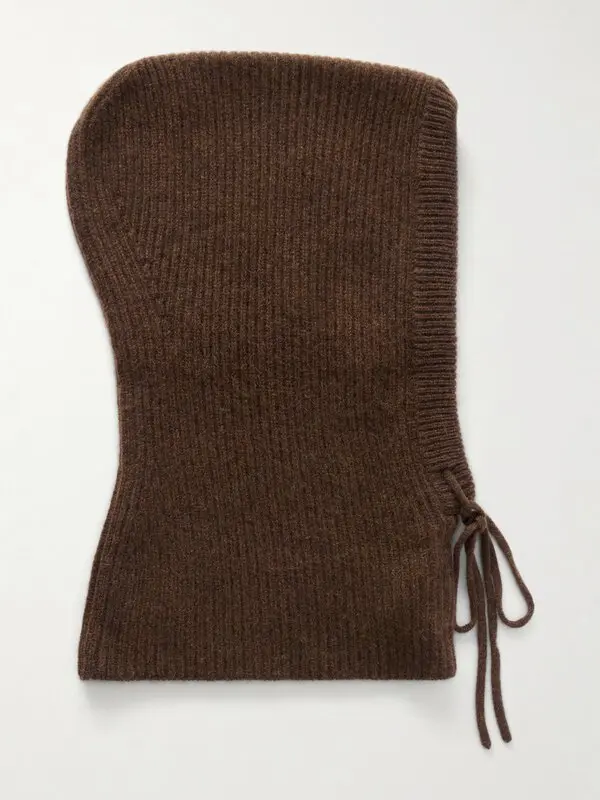 Arch4 Klosters Ribbed Cashmere Balaclava - Brown