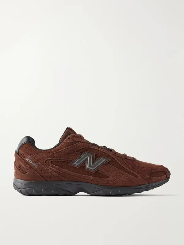NEW BALANCE 204l Leather-trimmed Suede Sneakers