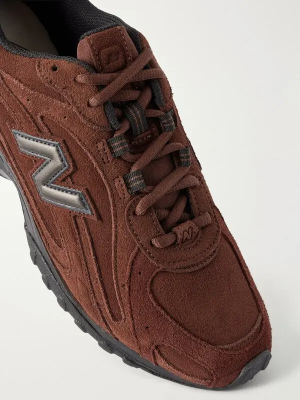 NEW BALANCE 204l Leather-trimmed Suede Sneakers