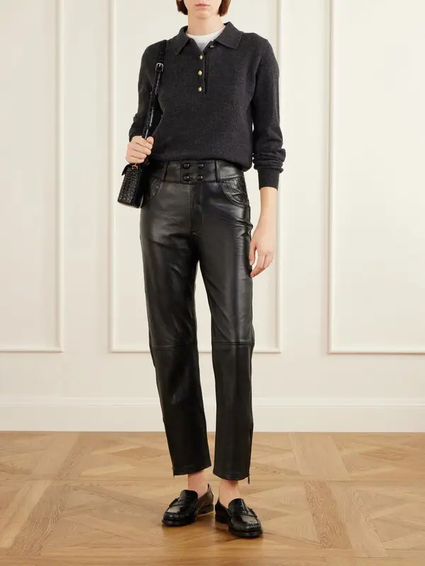 BLAZÉ MILANO Darryl Leather Straight-leg Pants