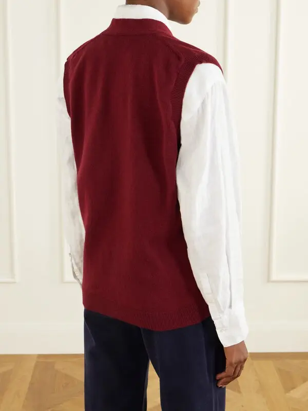 BLAZÉ MILANO Highland Wool And Cashmere-blend Vest