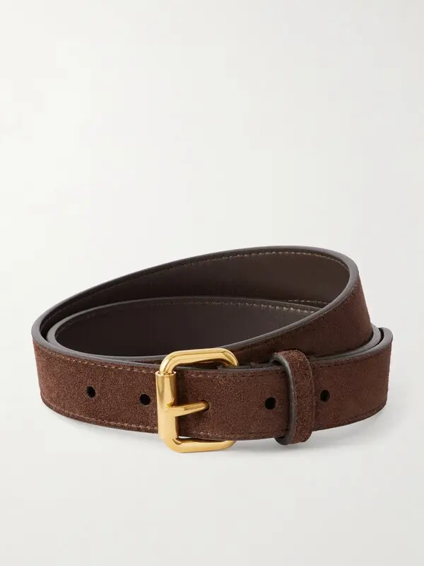 THE ROW Geo Suede Belt