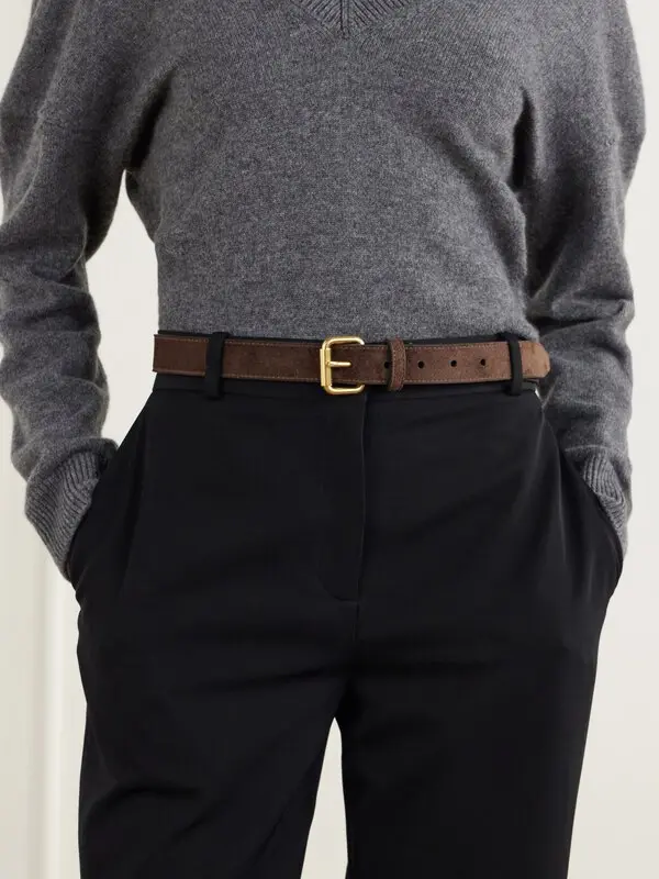 THE ROW Geo Suede Belt