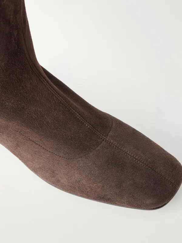 THE ROW Cindy Suede Ankle Boots