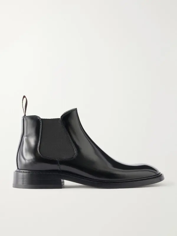 THE ROW Gable Leather Ankle Boot - Black
