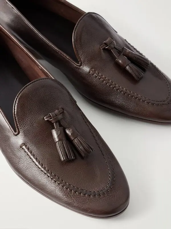 THE ROW Caden Tasseled Leather Loafers
