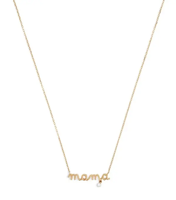 PERSEE Yellow And Diamond Mama Necklace - Gold