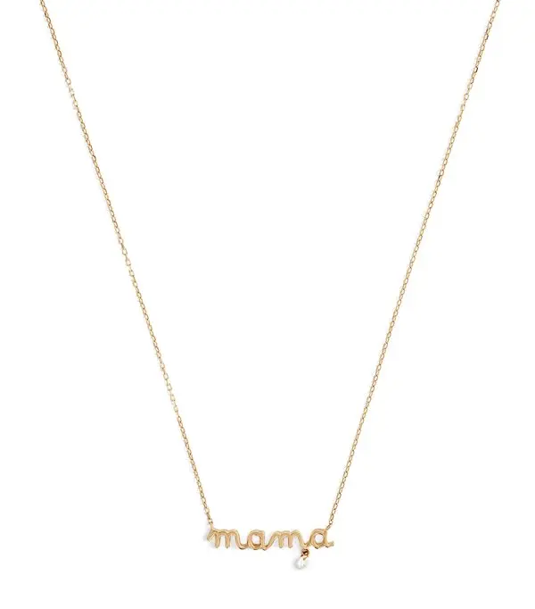 PERSEE Paris Yellow Mama Necklace With Diamond - Gold