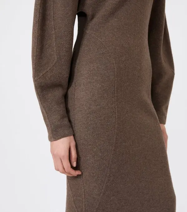 Max Mara Wool-blend High-neck Maxi Dress