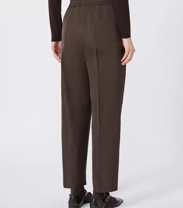 Max Mara Satin Straight Tailored Trousers
