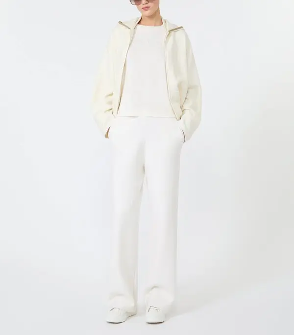 Max Mara Virgin Wool-blend Zip-up Hoodie
