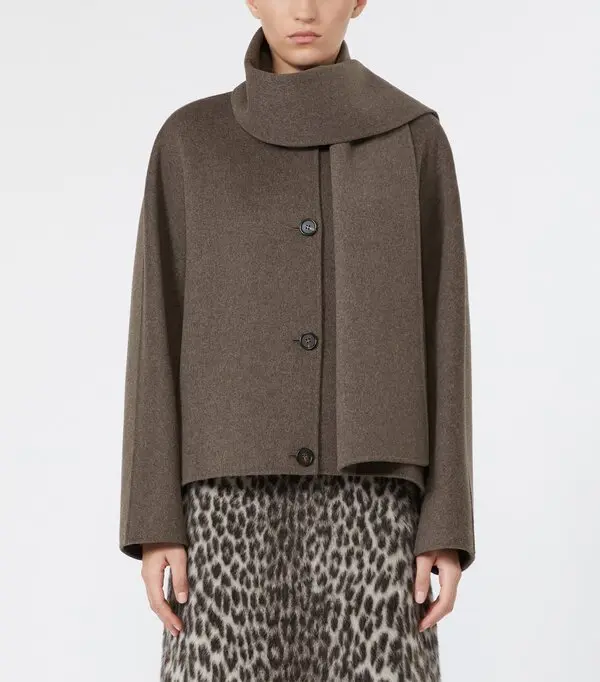 Max Mara Virgin Wool Scarf-neck Jacket