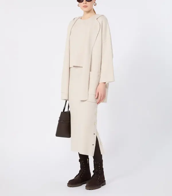 Max Mara Virgin Wool-cashmere Knitted Sleeveless Top