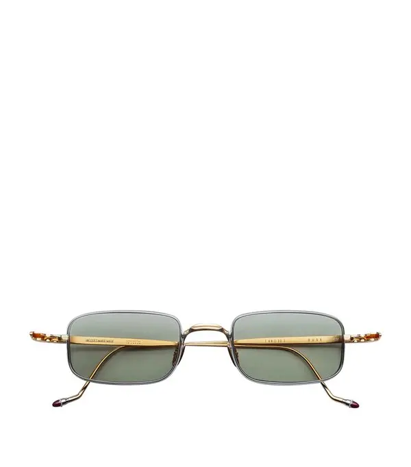 JACQUES MARIE MAGE Titanium Dusk Rectangular Sunglasses - Blue
