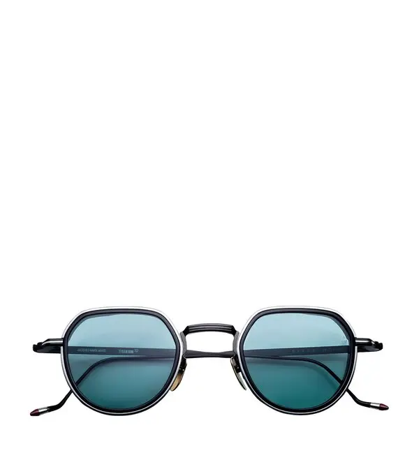 JACQUES MARIE MAGE Dixon Panto Sunglasses - Brown