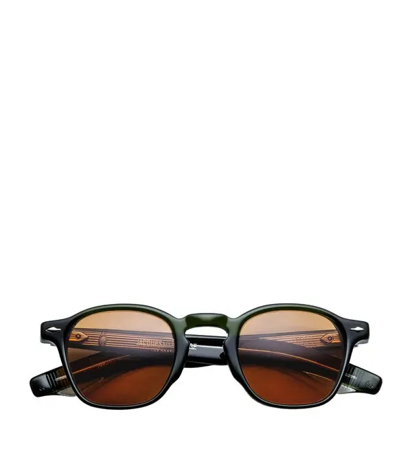 JACQUES MARIE MAGE Zephirin 47 Round Sunglasses - Green