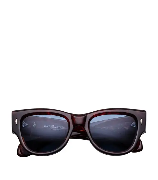 JACQUES MARIE MAGE Tortoiseshell Chelsea Panto Sunglasses - Brown