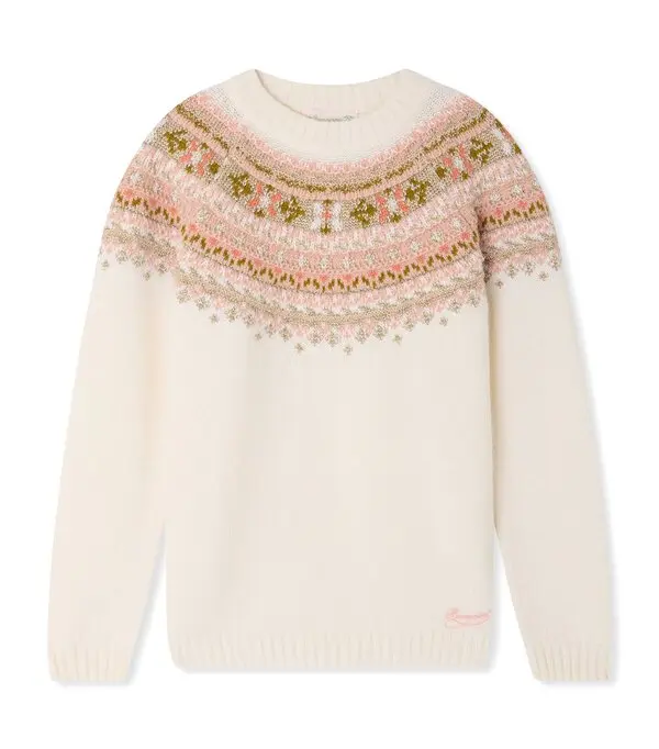 Bonpoint Wool-blend Jacquard Sweater - White