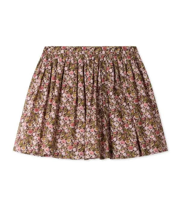 Bonpoint Cotton Floral Print Skirt - Purple