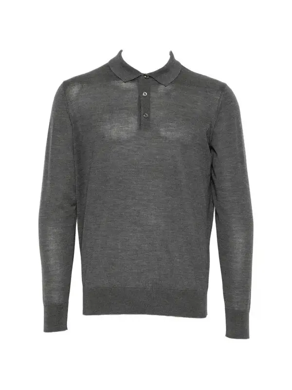 Caruso V-neck Polo - Grey