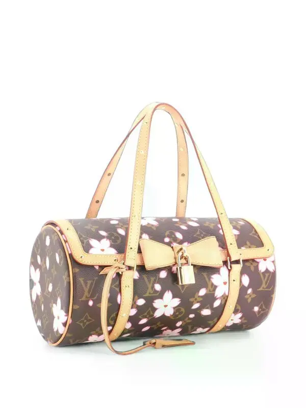 LOUIS VUITTON Papillon Handbag Limited Edition Cherry Blossom Monogram Shoulder Bag
