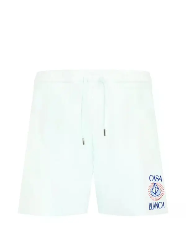 Casablanca Flock-printed Shorts - Blue