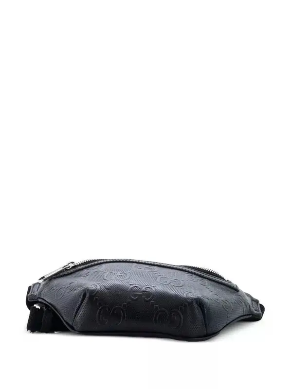 Gucci Gg Embossed Perforated Leather Belt Bag