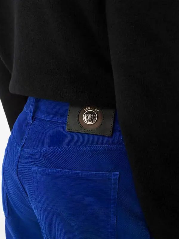 Versace Straight Corduroy Velvet Pants