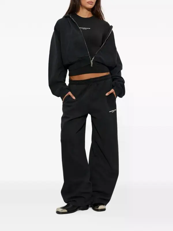 Alexander Wang Logo-print Zip-up Hoodie