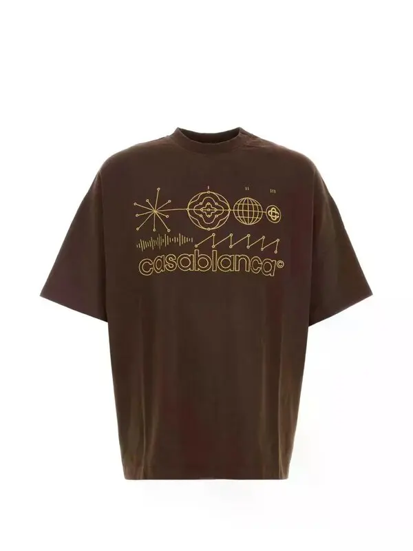 Casablanca Cotton Oversized T-shirt - Brown