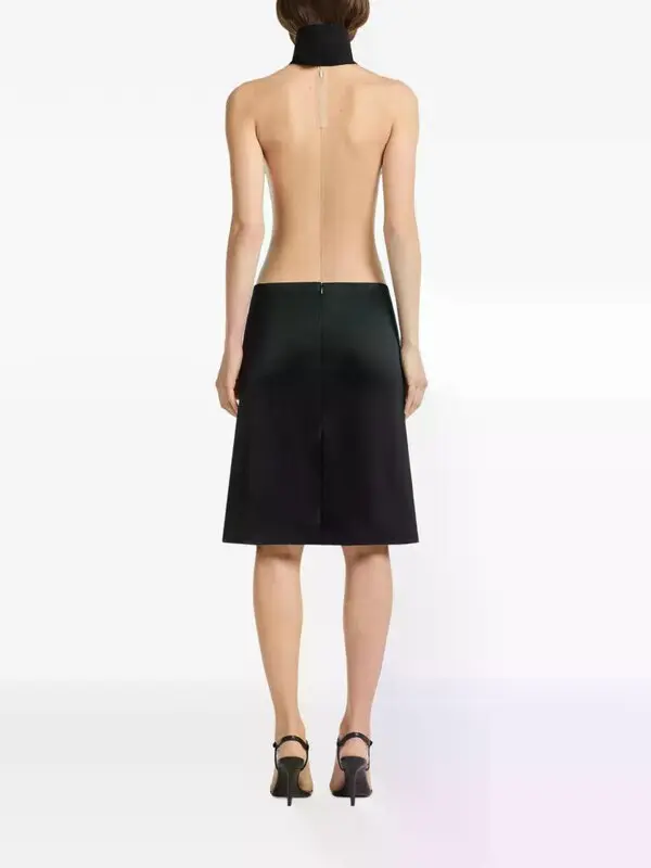 COURREGES Satin-finish Pocket-detail Mini Skirt