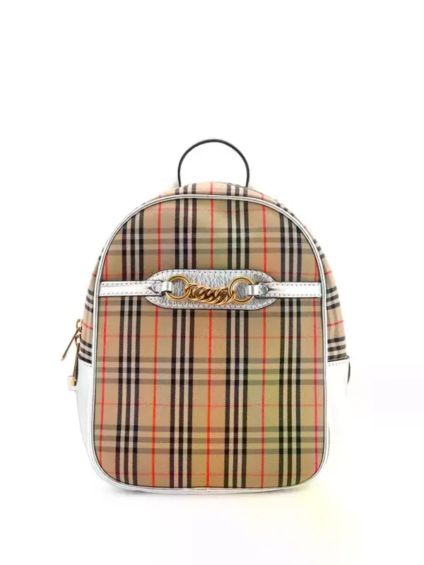 Burberry Link 1983 Knight Check Canvas Medium Backpack