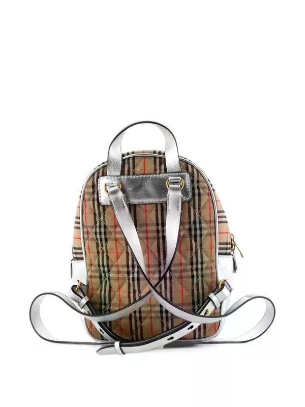 Burberry Link 1983 Knight Check Canvas Medium Backpack