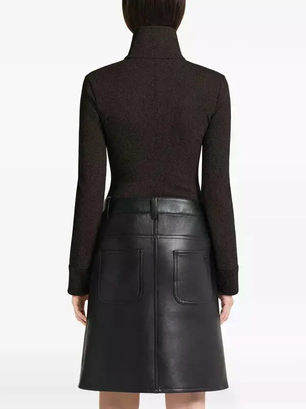 COURREGES Zipped Heather Twill Cardigan