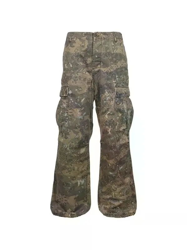 KAMIYA Paisley Camo-print Cargo Pants